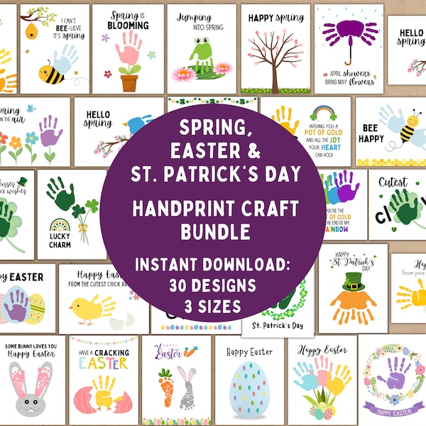 Spring Footprint Art - Etsy