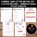 Printable Letter From Camp Flowers Kids Overnight Camp Notes Sleepaway ...