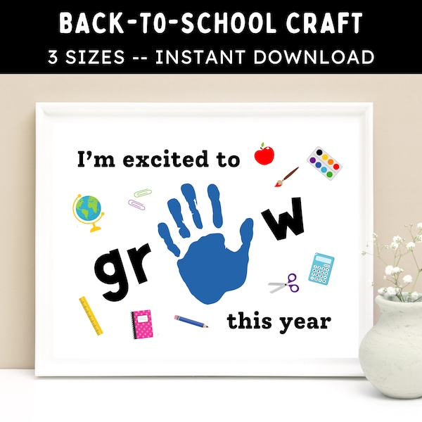 Back to School Handprint Craft - Etsy