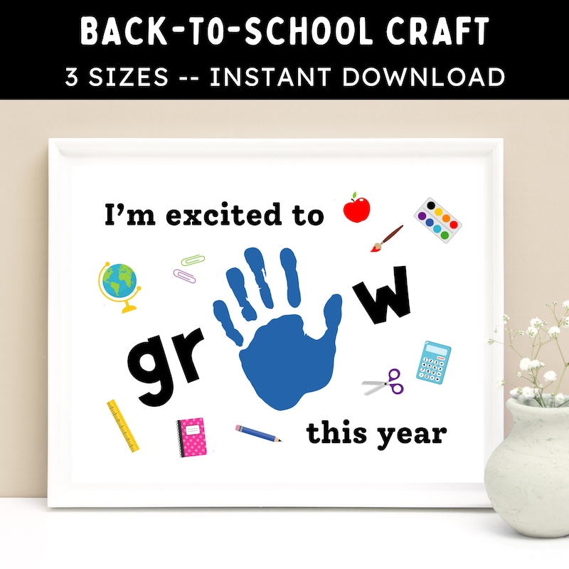Back to School Handprint Craft - Etsy
