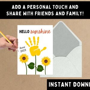 Sunflower Handprint Craft -- Printable DIY Art Activity for Kids ...