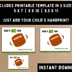 Father's Day Football Handprint Craft -- Printable DIY Art Activity for ...