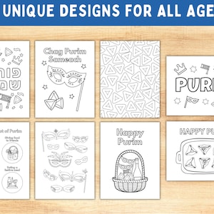 Purim Coloring Pages -- Printable Jewish Holiday Activities & Crafts ...