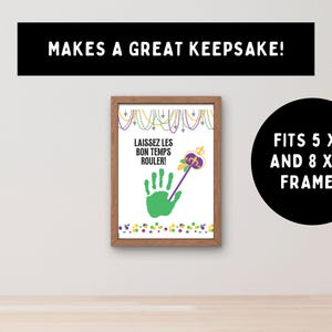 Mardi Gras Handprint, Footprint & Fingerprint Craft Bundle - Printable ...