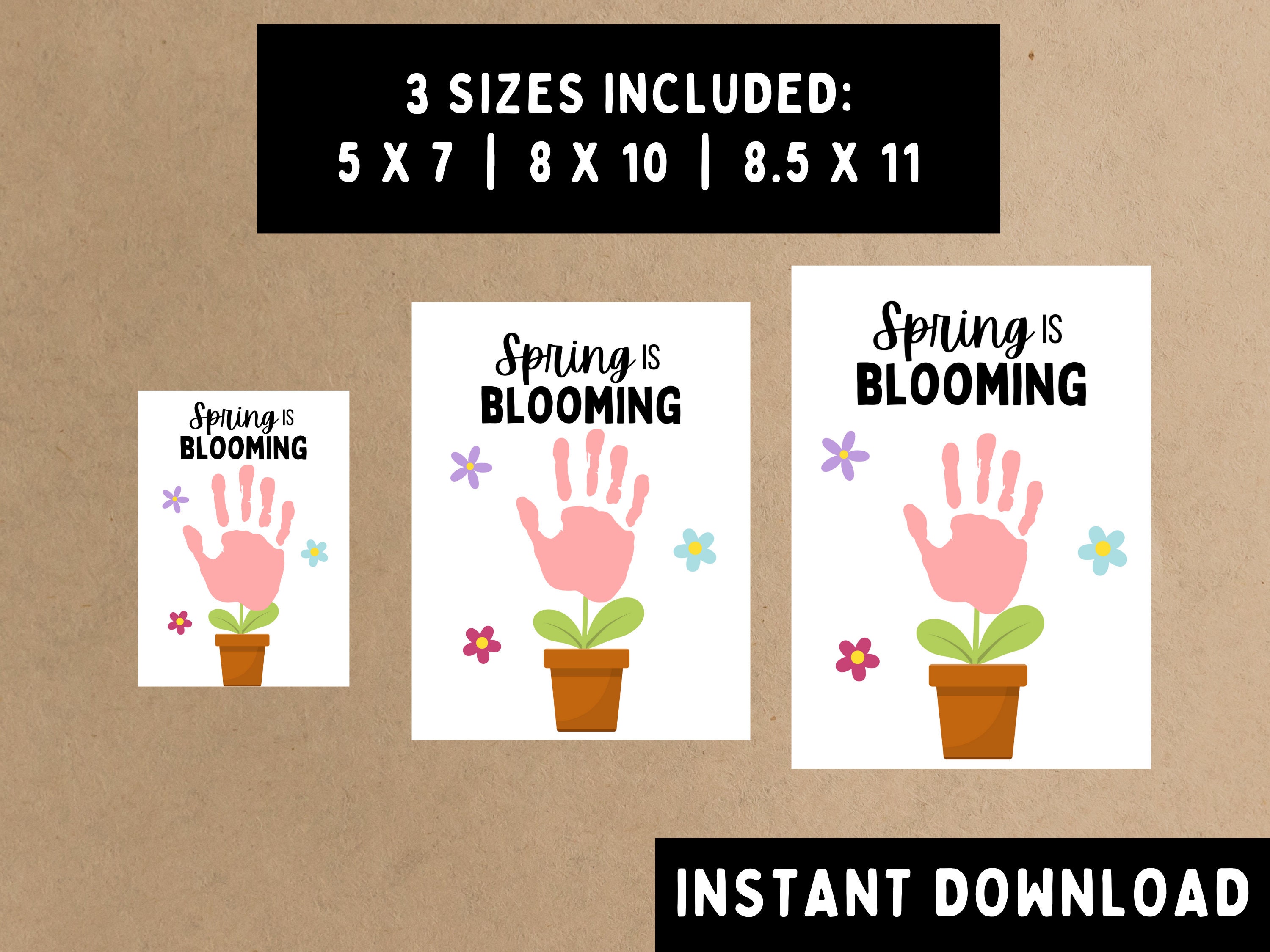10 Spring Handprint Craft Bundle Printable DIY Spring Craft - Etsy