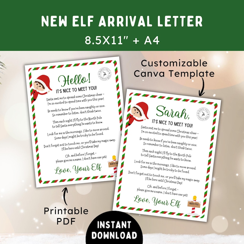 First Letter From Elf - Etsy
