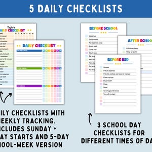 Editable Kids Chore & Routine Chart Bundle - Weekly and Daily ...