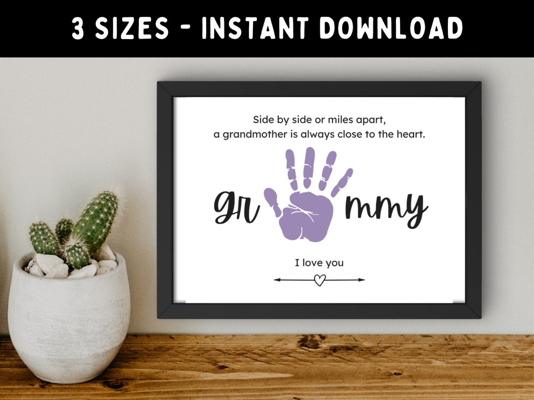 Grammy Handprint Craft -- Printable Handmade Keepsake for Grandma ...