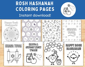 6 Rosh Hashanah Games -- Printable Jewish New Year Activities -- Rosh ...