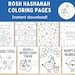 8 Rosh Hashanah Coloring Pages -- Printable Jewish New Year Crafts ...