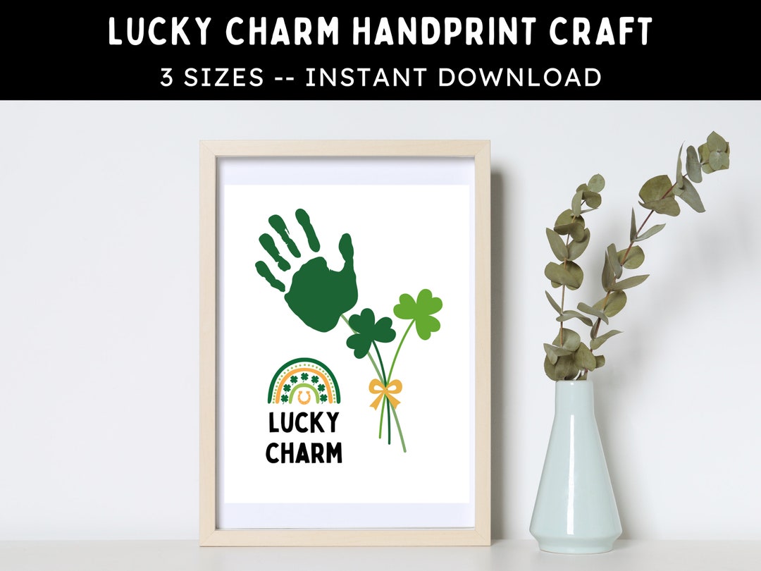 Lucky Charm Handprint Craft Printable DIY St. Patrick's Day Art ...