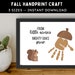 Fall Handprint Craft -- Printable DIY Autumn Handprint Activity ...