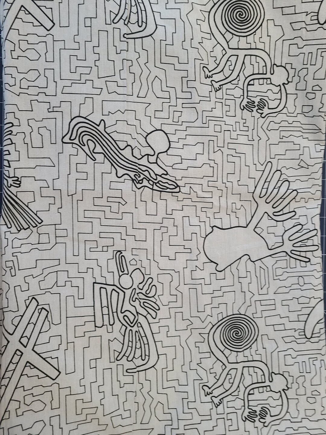 Cotton Shipibo-inspired Print: 56 X 2 2/3 Yard Piece - Etsy