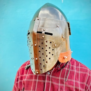 Medieval Griffon Crusader Bascinet Helmet | Hand-forged Knight Armor ...