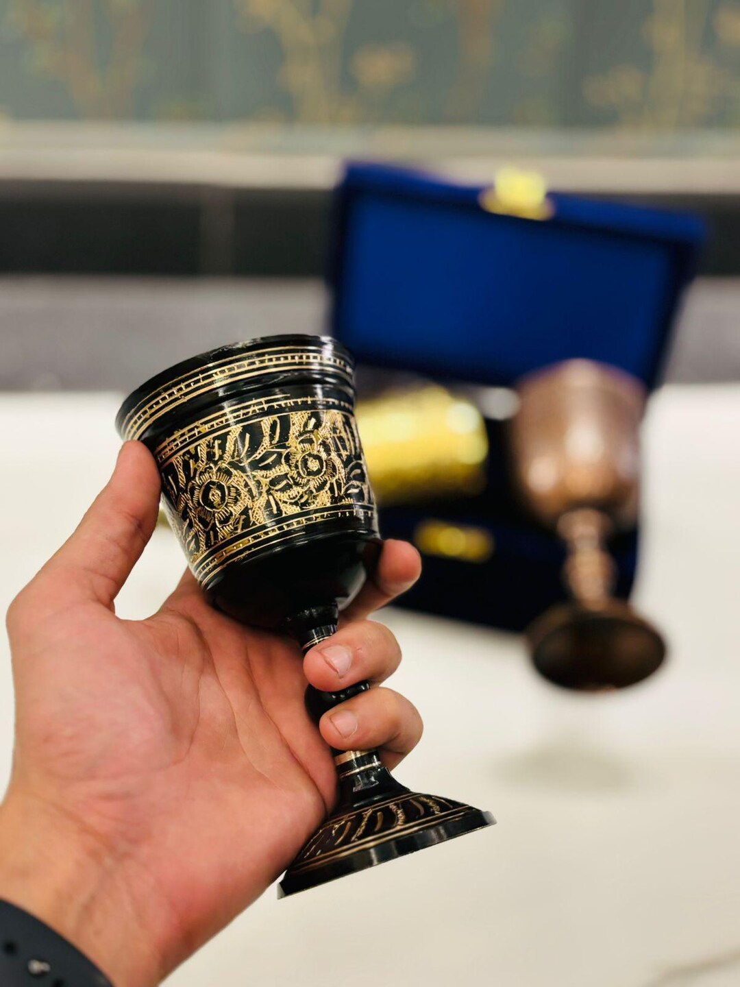 Medieval Style Brass Goblet – Handmade Engraved Chalice - Etsy