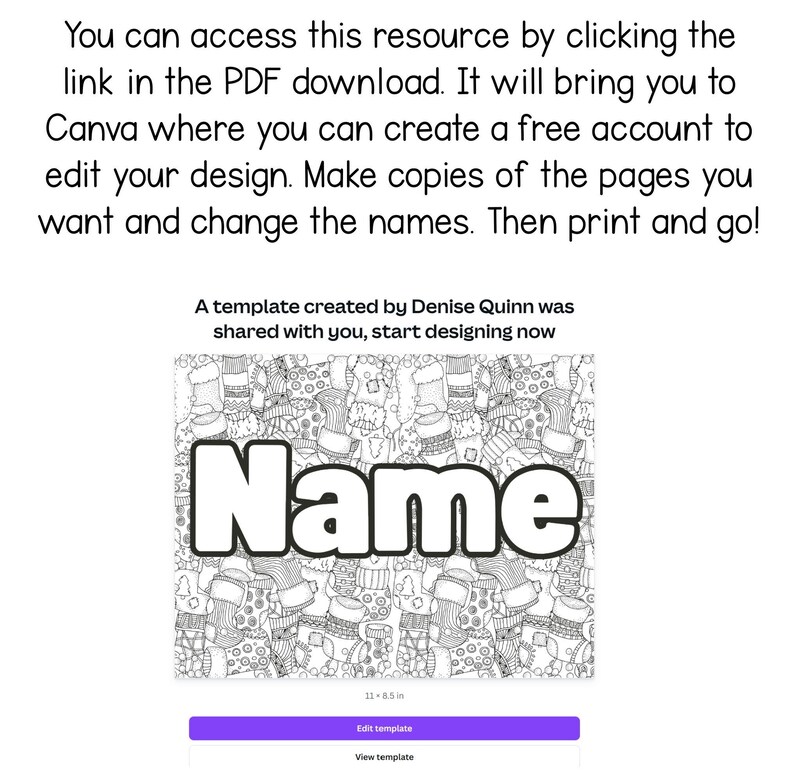 Editable Christmas Name Pages • Personalized Holiday Coloring Sheets ...