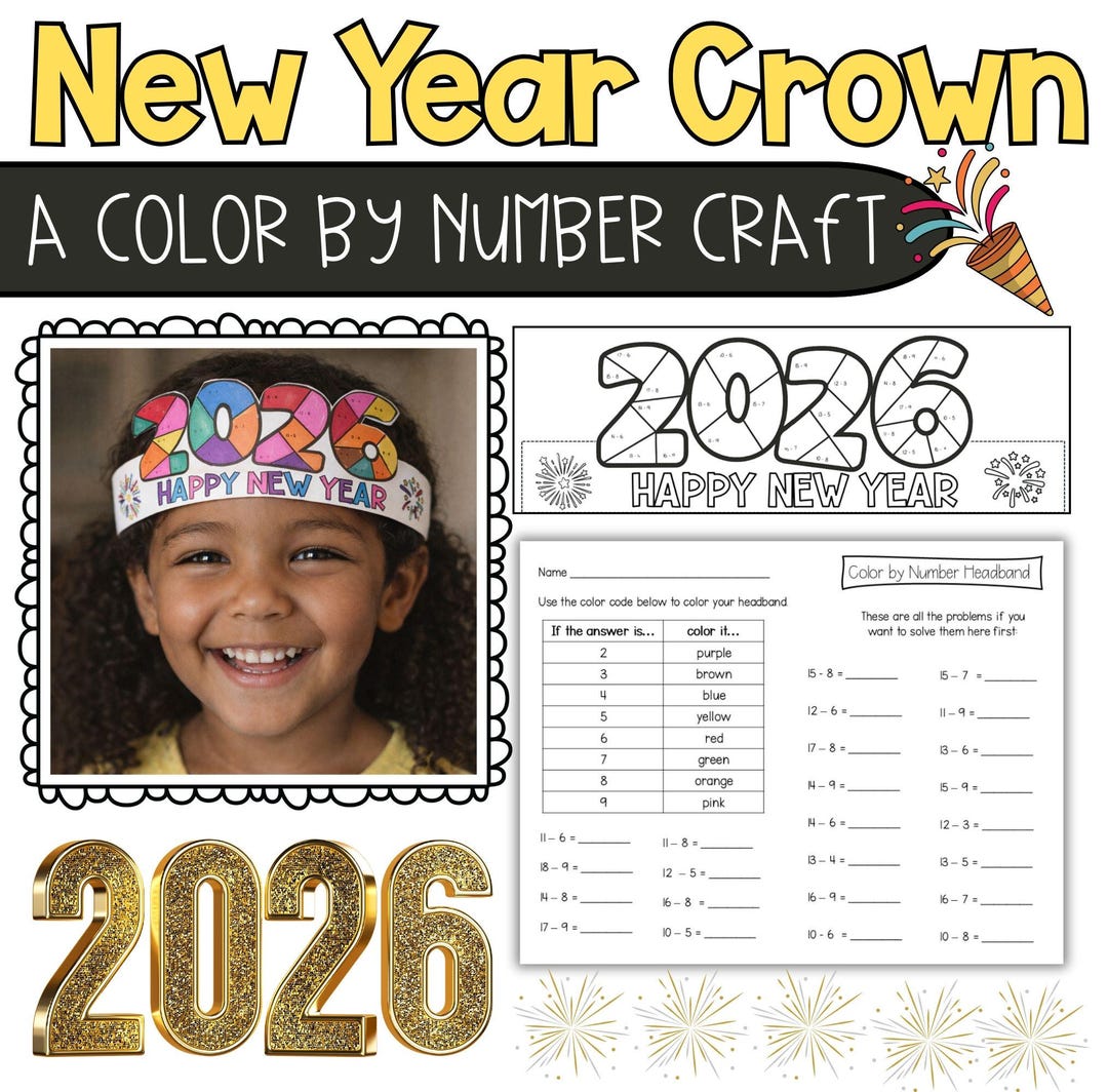 2026 Color by Number Headband Subtracting Teen Numbers 1.OA.C.6 New ...