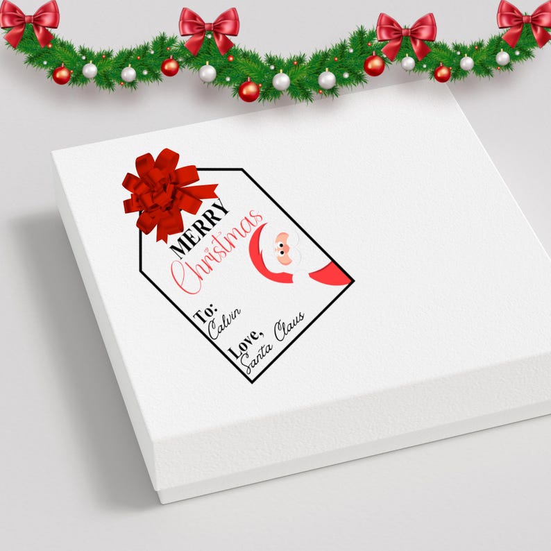 Editable Christmas Gift Tags | Printable Personalized Holiday Labels ...