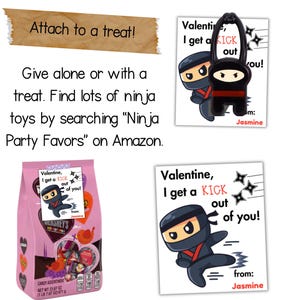Editable Ninja Valentine’s Day Cards – Instant Download | Printable ...