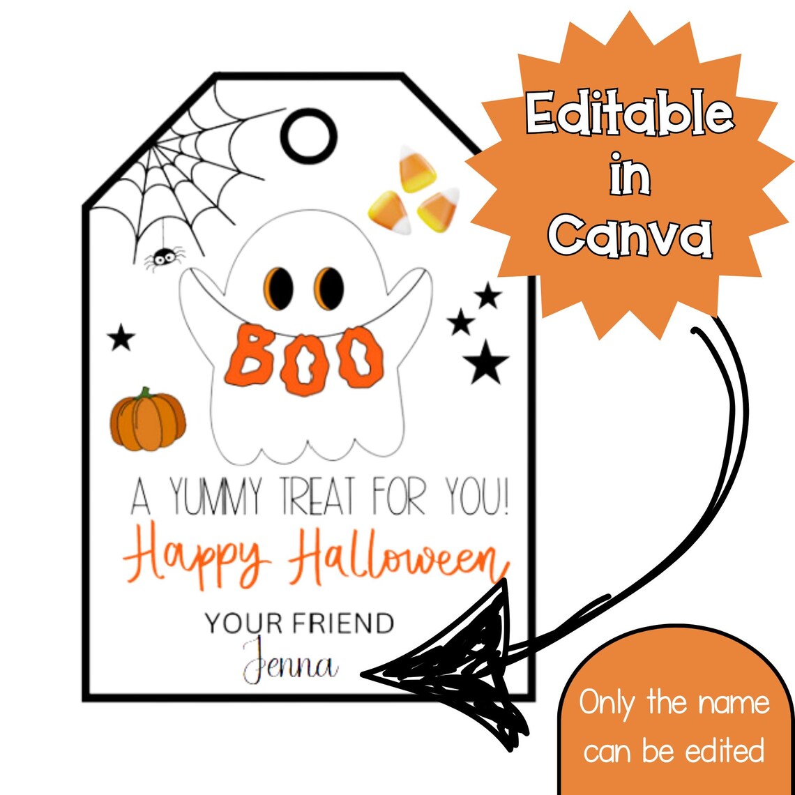 Halloween Gift Tags, Halloween Favor Tags, Trick or Treat Favor Tags ...