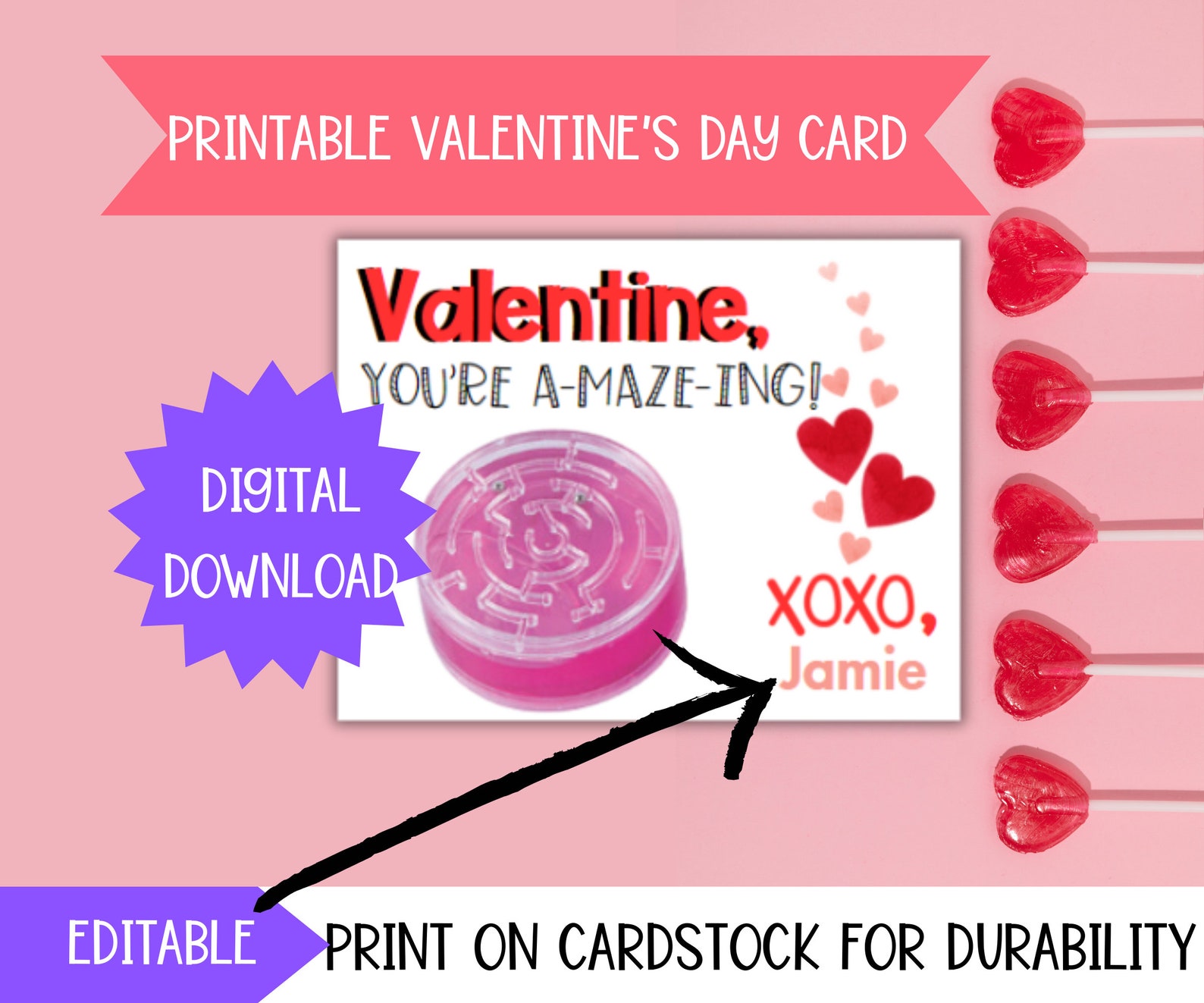 Printable Valentine's Day Cards, Classroom Valentine's Day Cards for ...