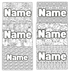 Editable Christmas Name Pages • Personalized Holiday Coloring Sheets ...