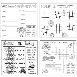 Thanksgving Activity Pack, 30 Thanksgiving Activity Pages, Thanksgiving ...