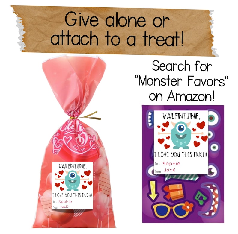 Editable Valentine's Day Monster Cards for Kids Instant Download ...
