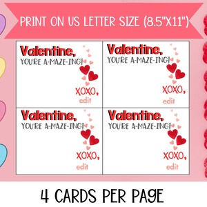 Printable Valentine's Day Cards, Classroom Valentine's Day Cards for ...