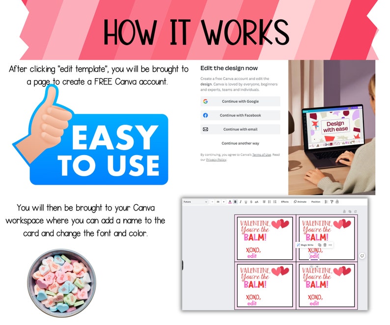 Valentine's Day Lip Balm Printable Cards, You're the Balm Valentine ...