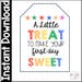 First Day of School Gift Tag: Sweet Treat for Student/teacher (PDF ...