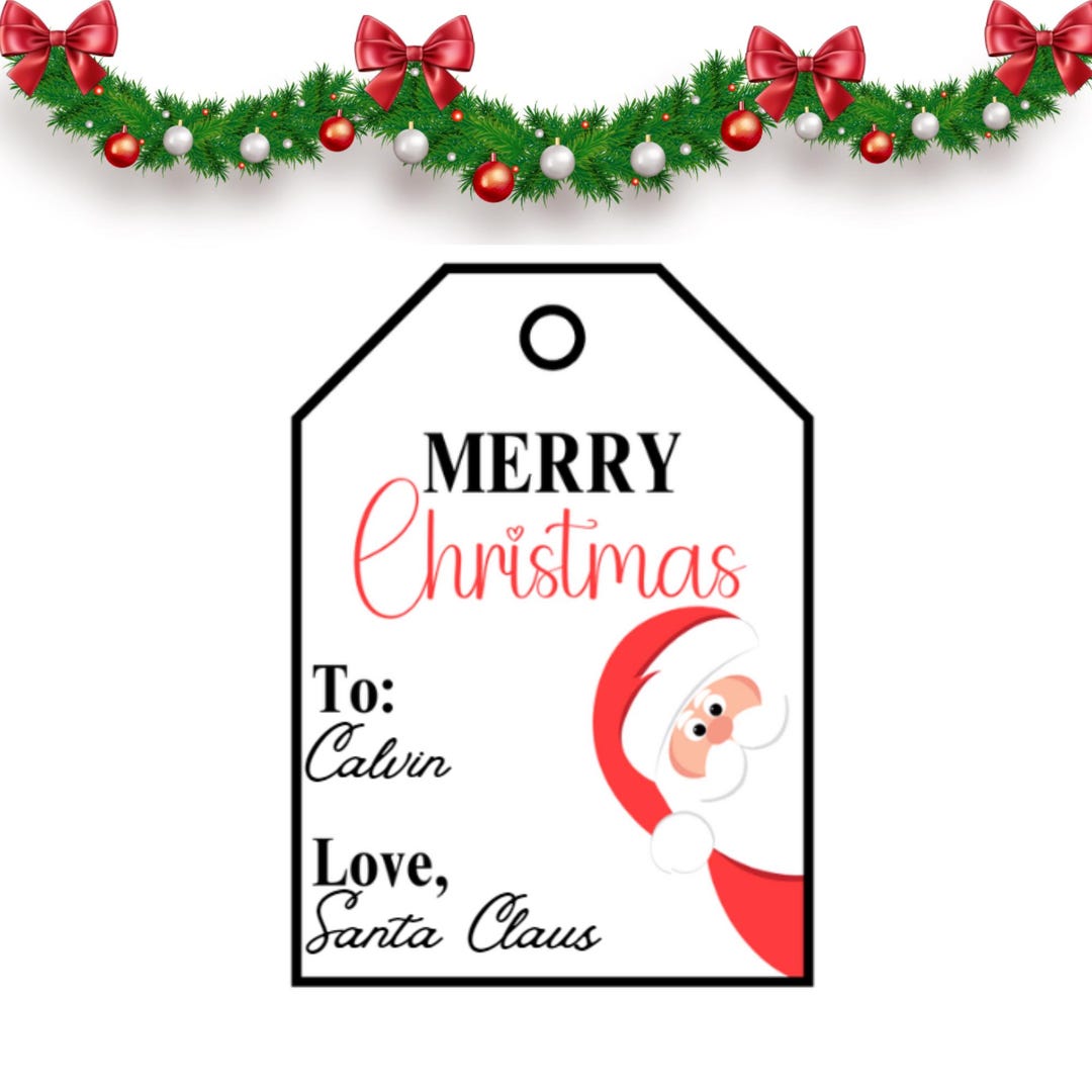 Editable Christmas Gift Tags | Personalized Holiday Tags for Gifting ...