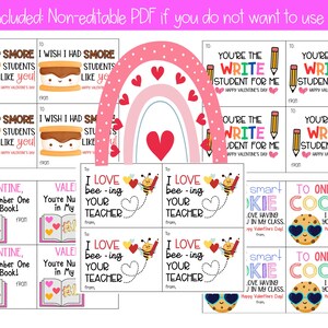 Printable Valentine's Day Cards From Teacher to Student, Classroom ...