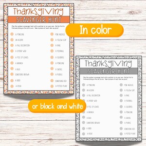 Thanksgiving Scavenger Hunt | Thanksgiving Scavenger Hunt Printable ...