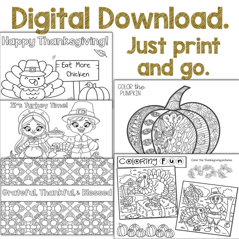 Thanksgving Activity Pack, 30 Thanksgiving Activity Pages, Thanksgiving ...
