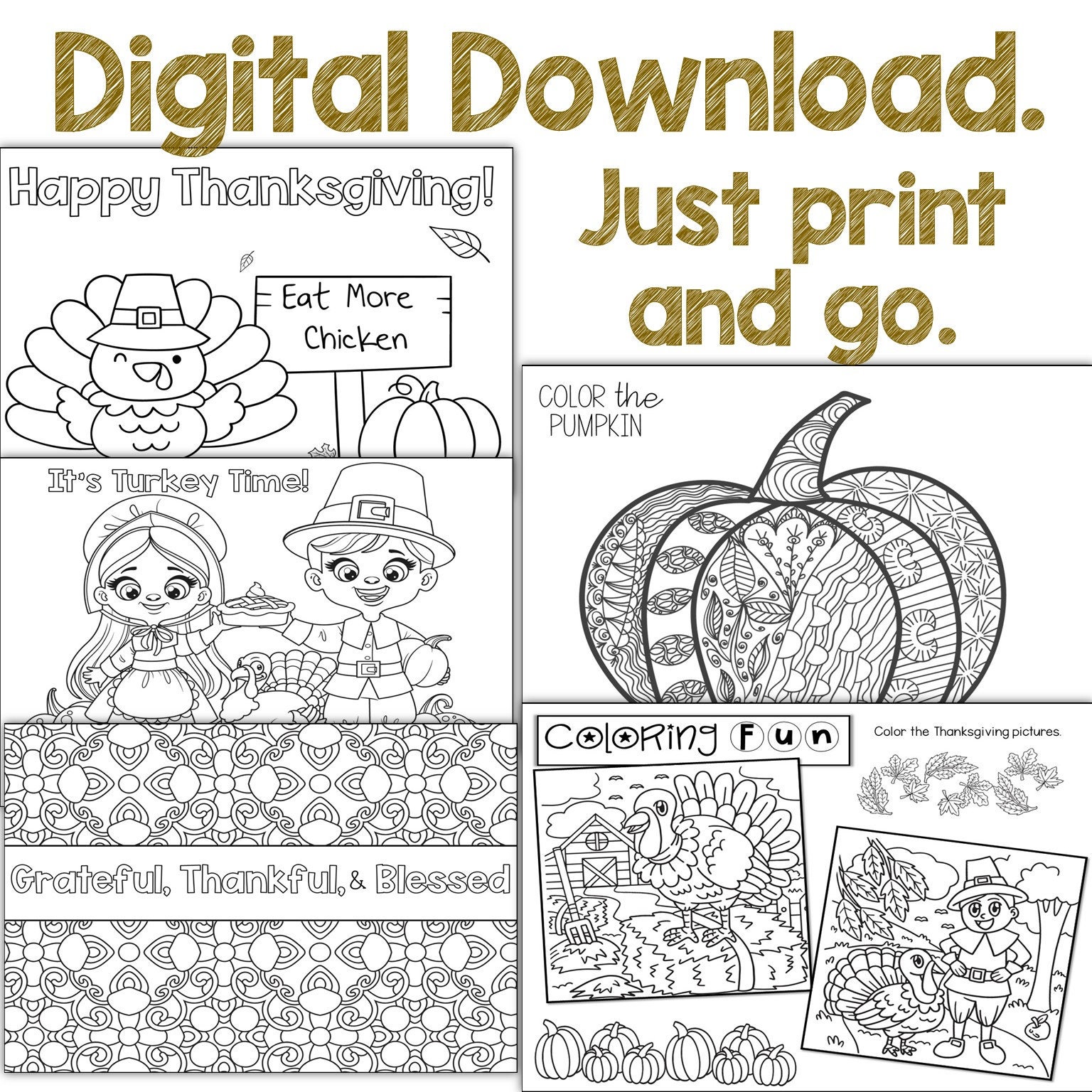 Thanksgving Activity Pack, 30 Thanksgiving Activity Pages, Thanksgiving ...