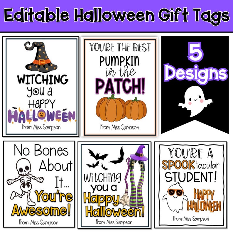 Editable Halloween Tags | Printable Halloween Tags | Printable ...