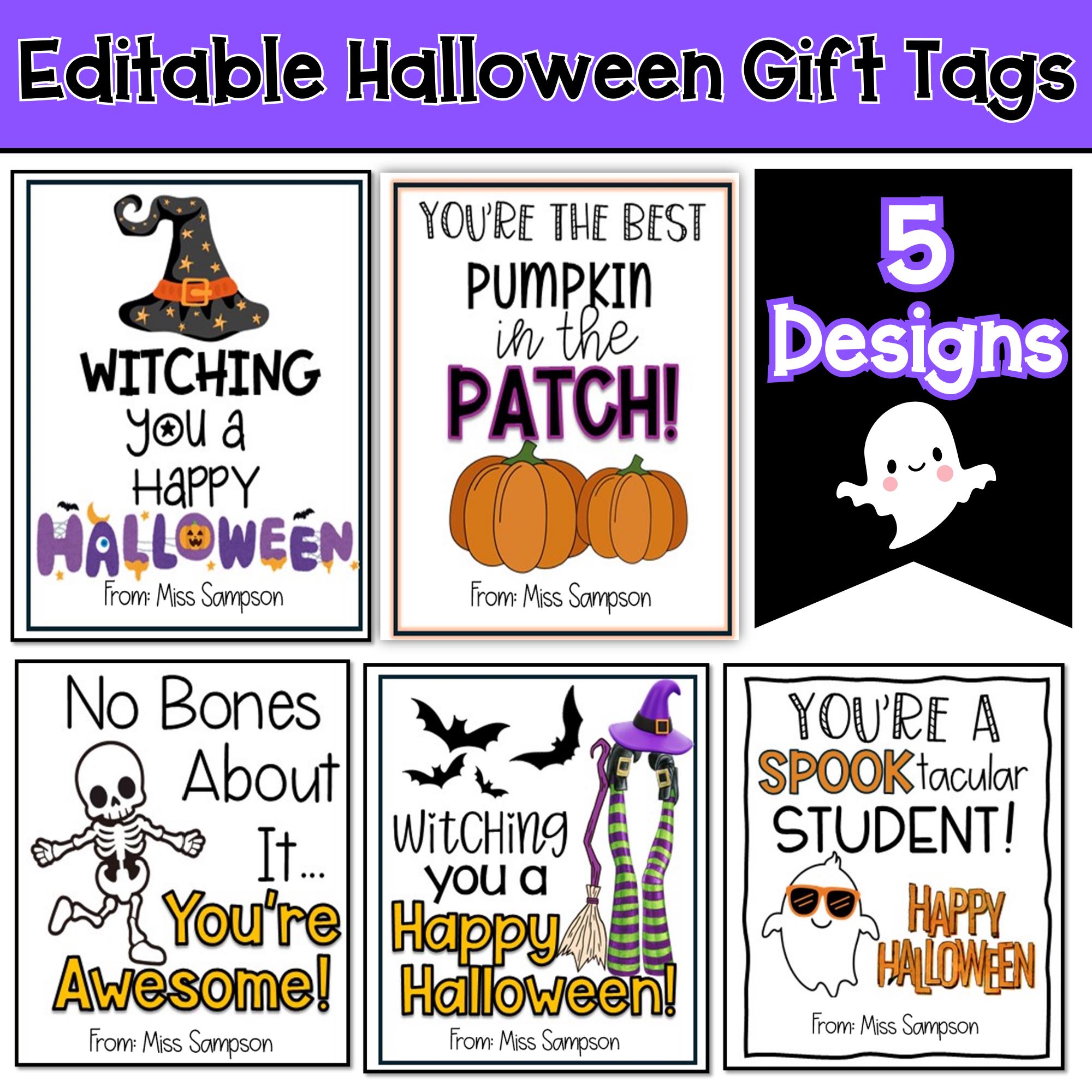 Editable Halloween Tags | Printable Halloween Tags | Printable ...