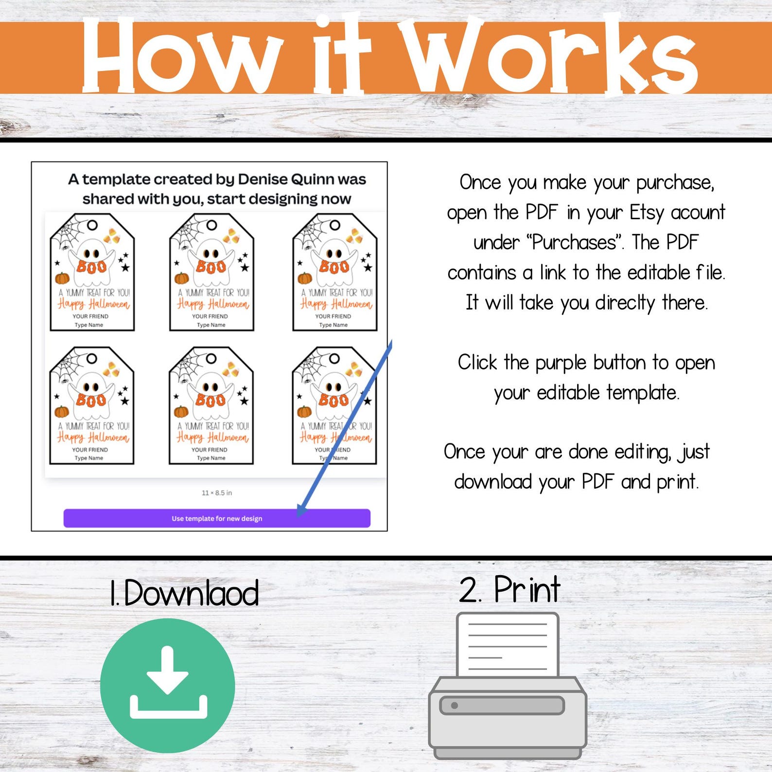 Halloween Gift Tags, Halloween Favor Tags, Trick or Treat Favor Tags ...