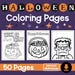 50 Halloween Coloring Pages for Kids: Spooky Fun (PDF Download) - Etsy