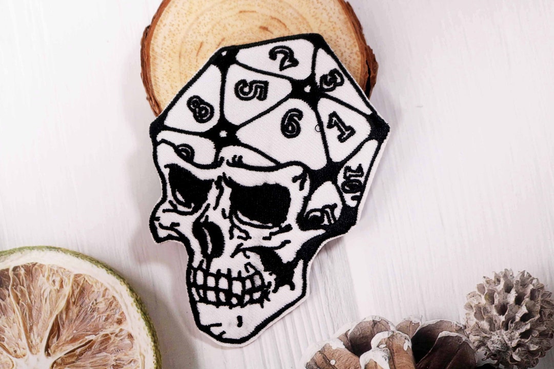 Skull Headdnd Dicedungeons and Dragonscute Patch Gorgeous - Etsy