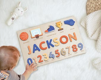 Basketball Name Puzzle for Kids. Basketball Birthday Party, Basketball ...