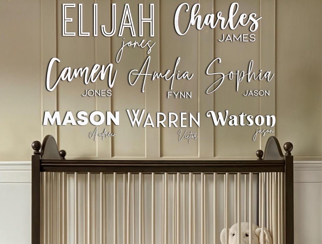 Custom Wooden Name Sign, Wooden Baby Name Sign, Nursery Room Sign ...