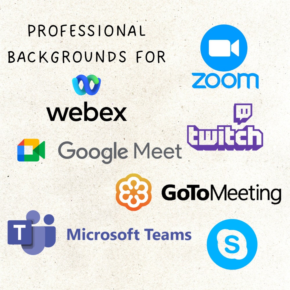 Elegant Office | Zoom Virtual Backgrounds | Bundle of 4 | Office ...