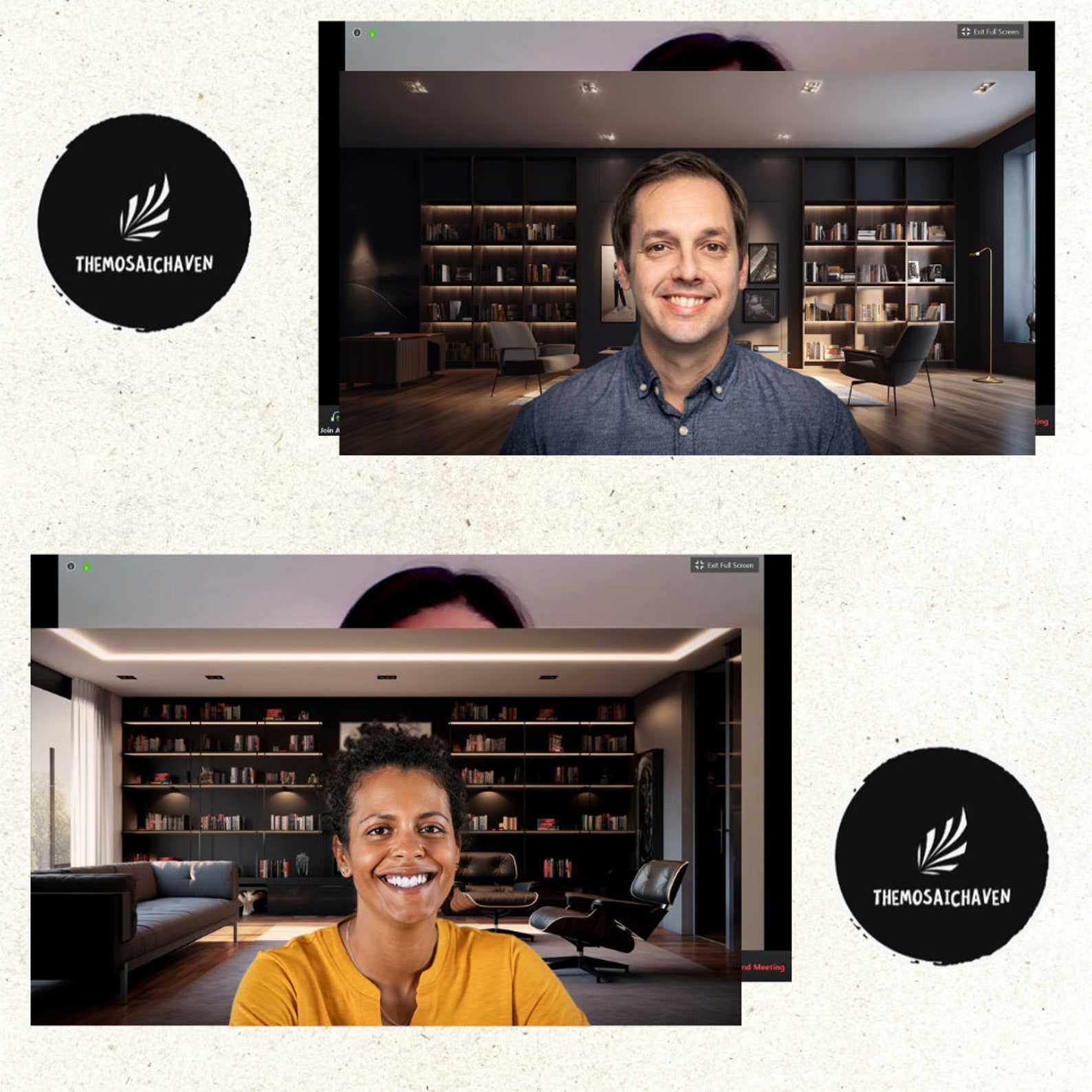 Elegant Office | Zoom Virtual Backgrounds | Bundle of 4 | Office ...