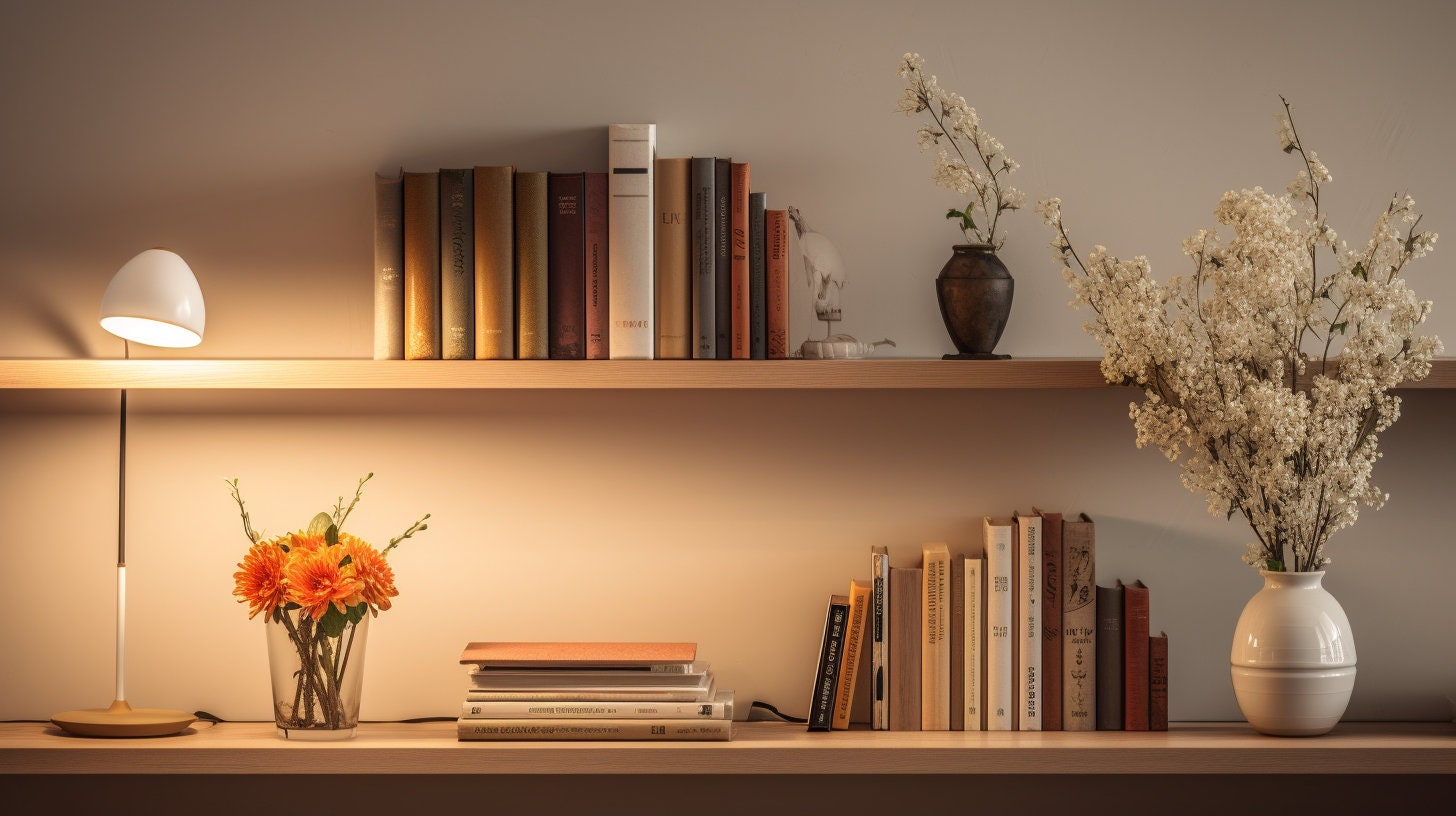 Modern Minimalist Flower Shelves | Zoom Virtual Backgrounds | Backdrop ...