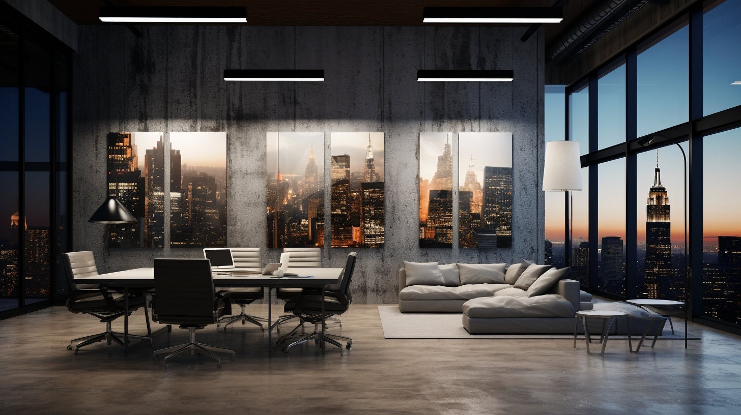 Modern Office Black Notes | Zoom Minimalist Background | Bundle of 4 ...