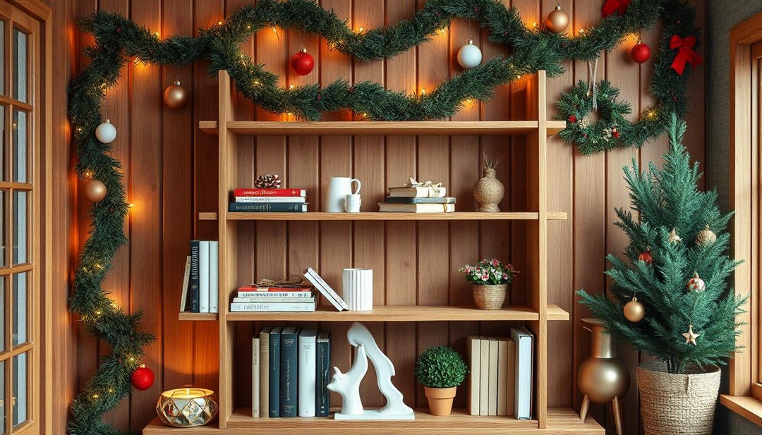 Christmas Background Cozy Shelves | Zoom Virtual Backgrounds | Backdrop ...