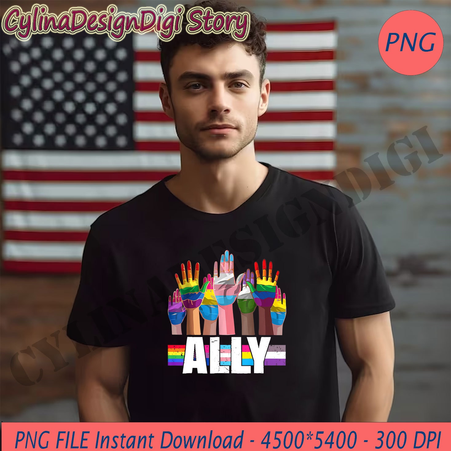 LGBTQ Ally Sign Language Png Pride Ally Png Transgender Flag - Etsy