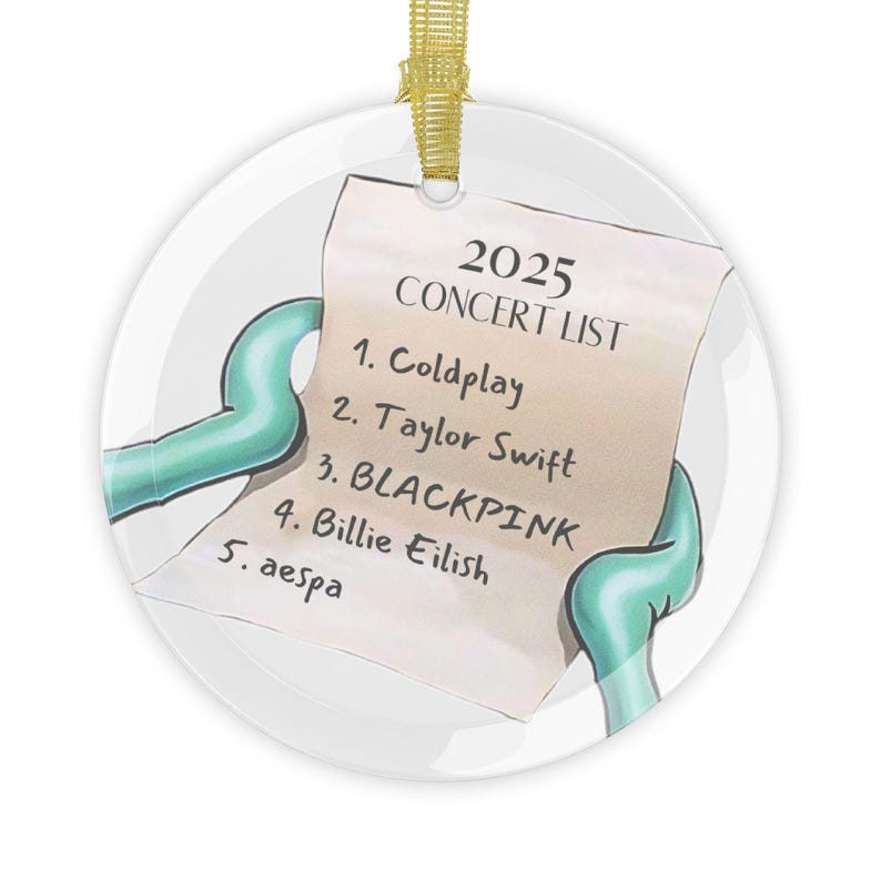 Custom List of Concerts Ornament, Personalized Christmas Ornament ...